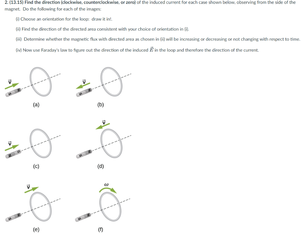 Solved 2. (13.15) Find the direction (clockwise, | Chegg.com