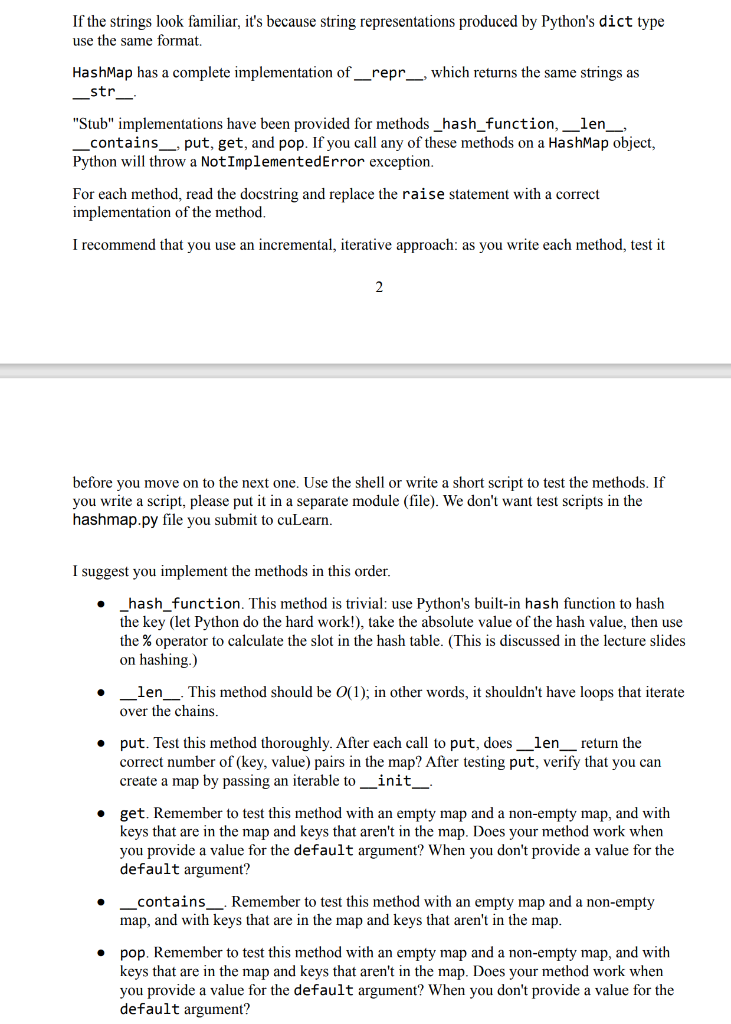 Solved Class HashMap has two instance variables: _slots | Chegg.com
