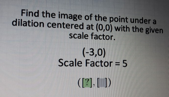 Solved Find the image of the point under a dilation centered | Chegg.com