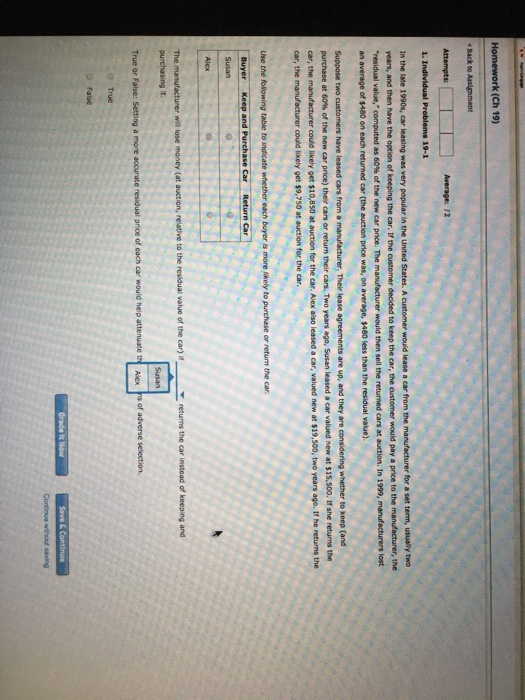 Solved Attempts Average: /2 1. Individual Problems 19-1 In | Chegg.com Solved Attempts Average: /2 1. Individual Problems 19-1 In | Chegg.com