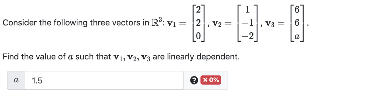 Solved 6 Consider the following three vectors in R3: V1 = 2 | Chegg.com