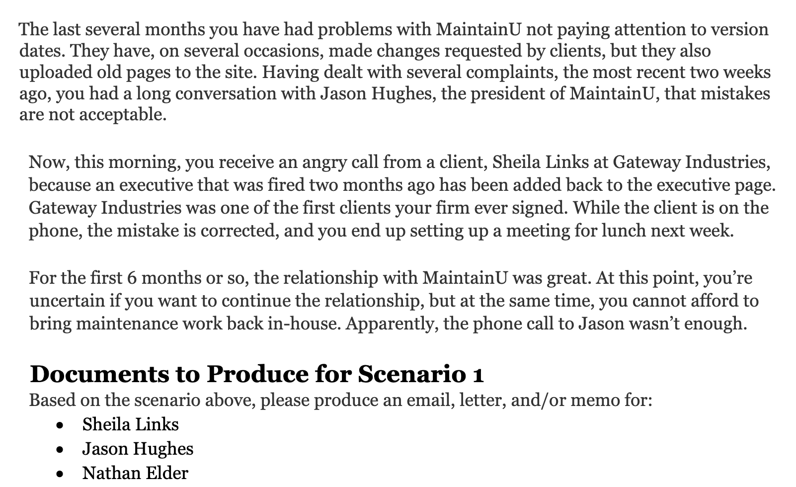 Solved CREATE A EMAIL FOR EACH PERSON MENTION BELOW FROM | Chegg.com
