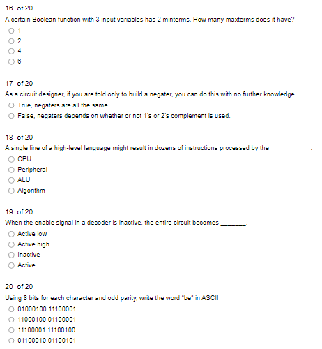 Solved 16 of 20 A certain Boolean function with 3 input | Chegg.com