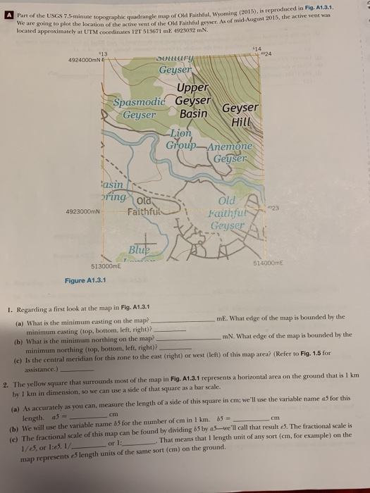 Solved A Part of the USGS 7.5-minute topographic quadrangle | Chegg.com