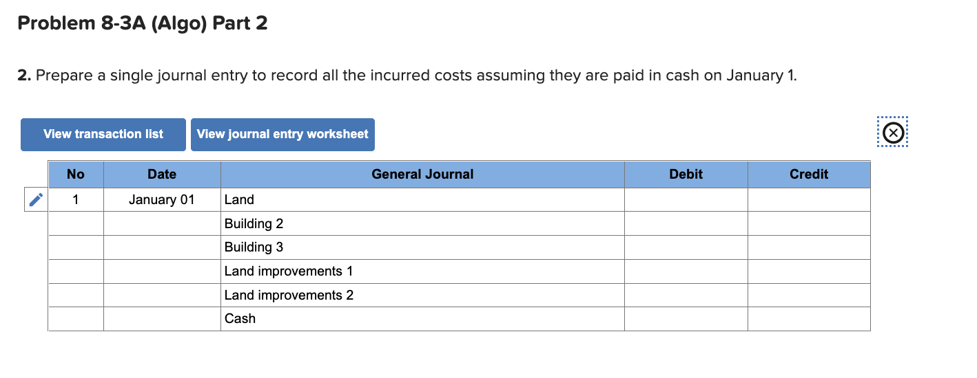 Solved Problem 8-3A (Algo) Asset cost allocation; | Chegg.com