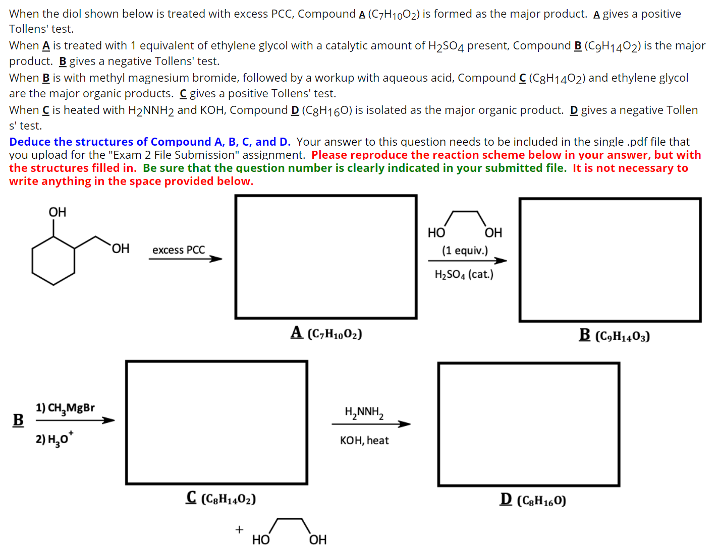 Solved When the diol shown below is treated with excess PCC, | Chegg.com