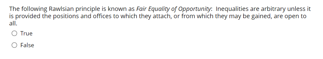 Solved The following Rawlsian principle is known as Fair | Chegg.com