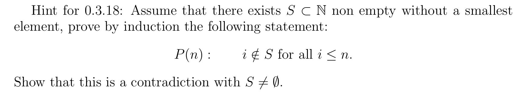 Solved Exercise 0.3.18: Prove the well ordering property of | Chegg.com