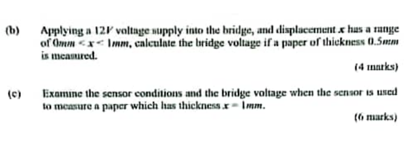 Q3 A three-plate push-pull displacement sensor to | Chegg.com