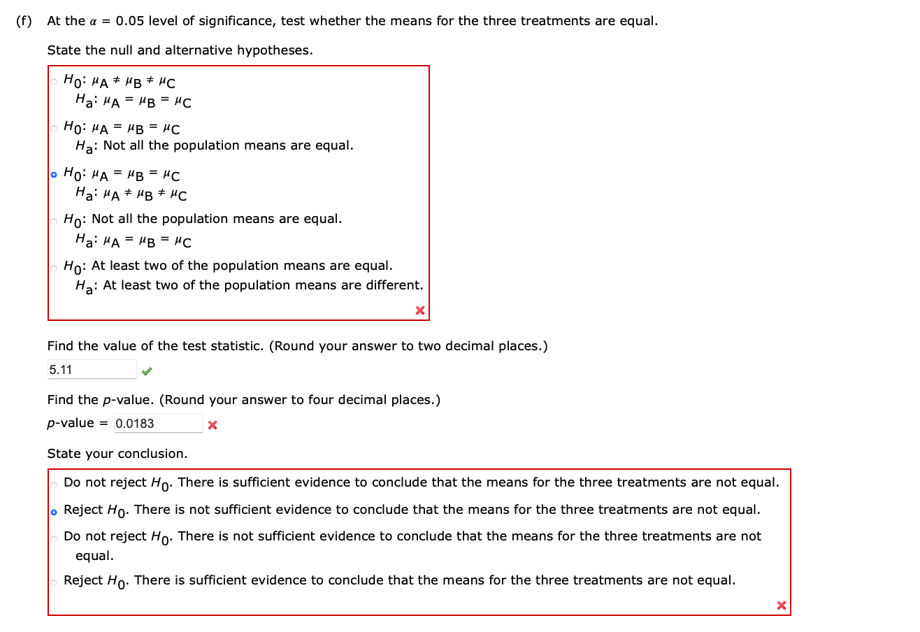 The following data are from a completely randomized | Chegg.com