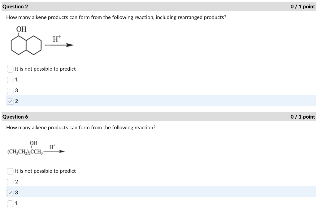 Solved How many alkene products can form from the following | Chegg.com