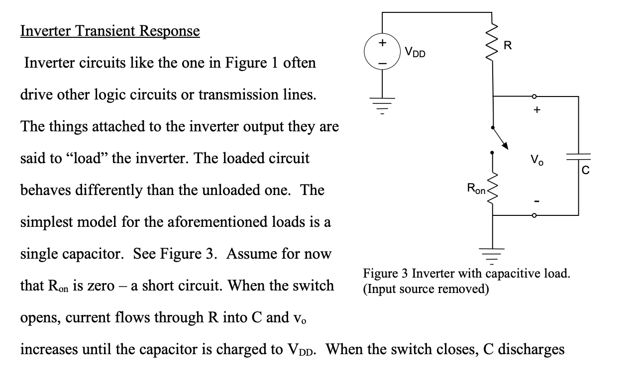 Solved Inverter Transient Response + R VOD Inverter circuits | Chegg.com