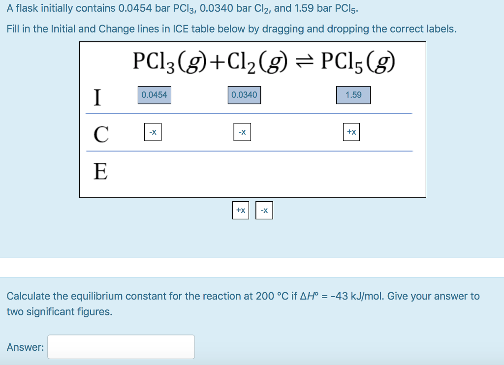 Solved At 298 K, the Kp for the reaction PCl3(g)+Cl2(g) | Chegg.com
