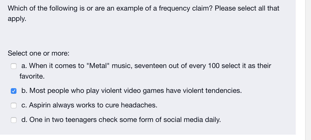 Solved Which of the following is or are an example of a | Chegg.com