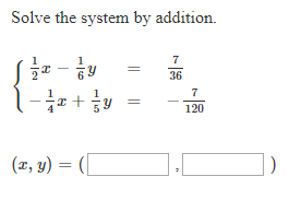 Solved Solve the system by addition. ( ਟ - ਛੇ = 3 -+ ਡੈਪੂ = | Chegg.com