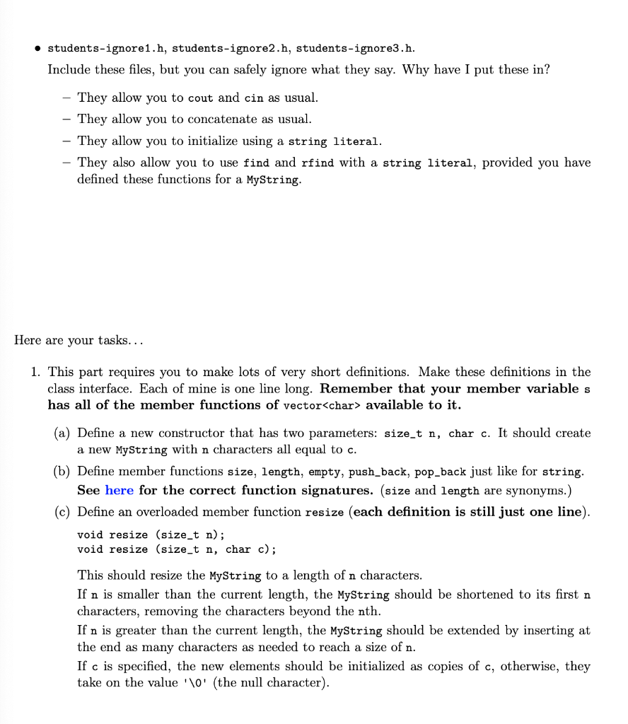 Solved Can anyone help on this? THIS IS MyString.hpp #ifndef | Chegg.com