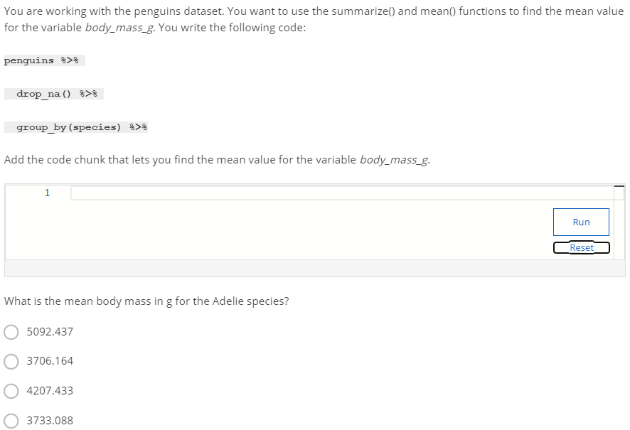 Solved You are working with the penguins dataset. You want | Chegg.com