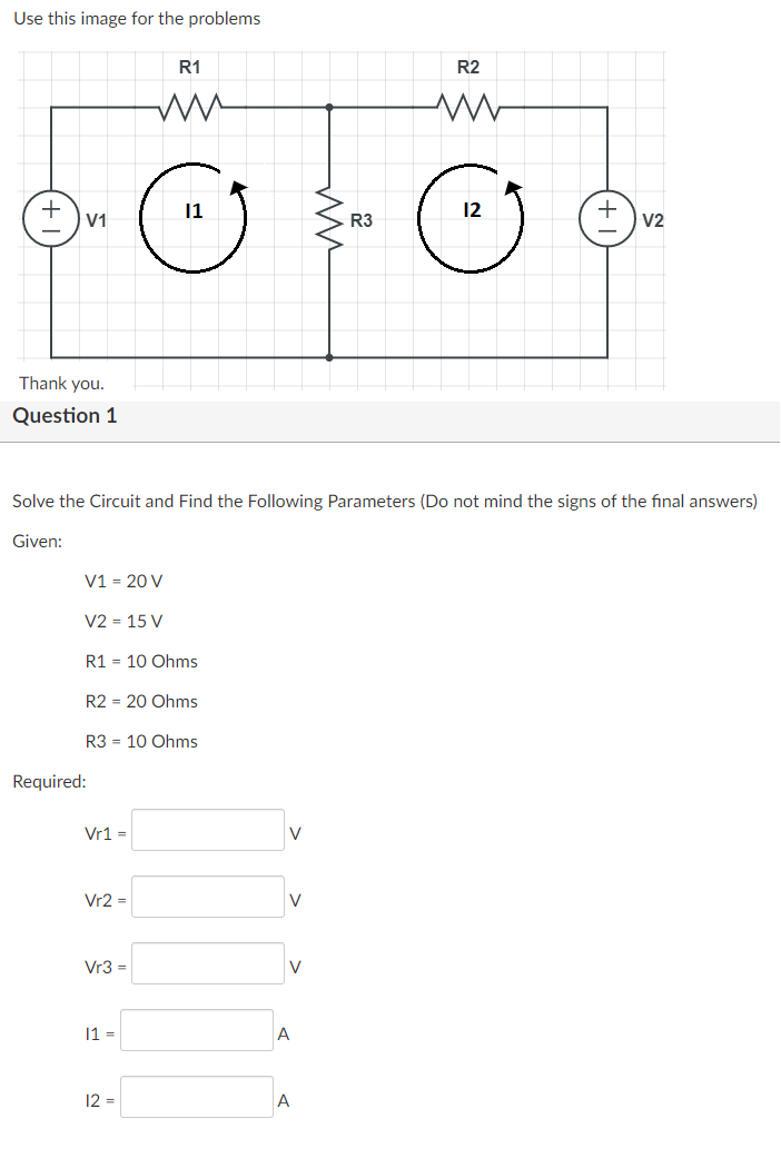 Solved Use this image for the problems R1 R2 12 V1 G + R3 C | Chegg.com