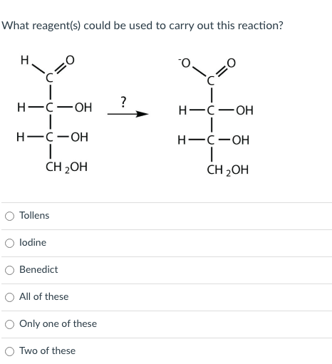 Solved What reagent(s) could be used to carry out this | Chegg.com