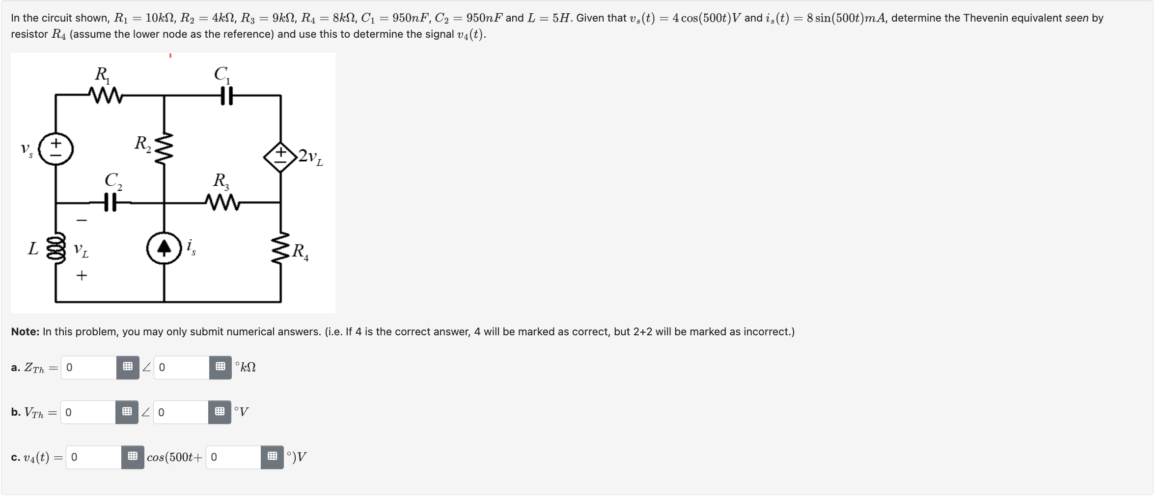 Solved resistor R4 (assume the lower node as the reference) | Chegg.com