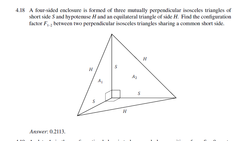 Solved 18 A four-sided enclosure is formed of three mutually | Chegg.com