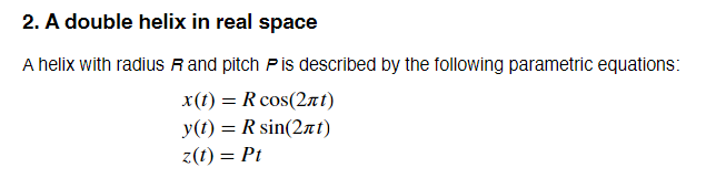 Solved 2. A double helix in real space A helix with radius R | Chegg.com