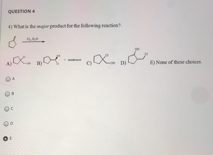 Solved QUESTION 1) Markovnikov addition of HI to | Chegg.com