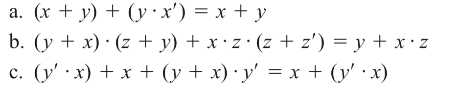 Solved 10 Prove The Following Properties Of Boolean