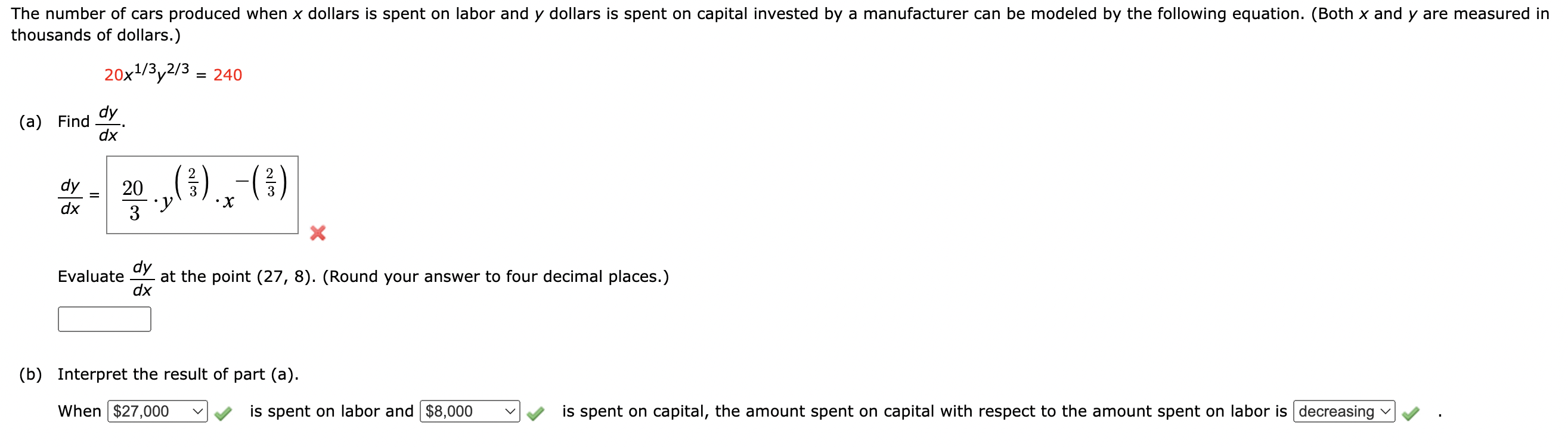 Solved 1. [0/1 Points] Use implicit differentiation to find | Chegg.com