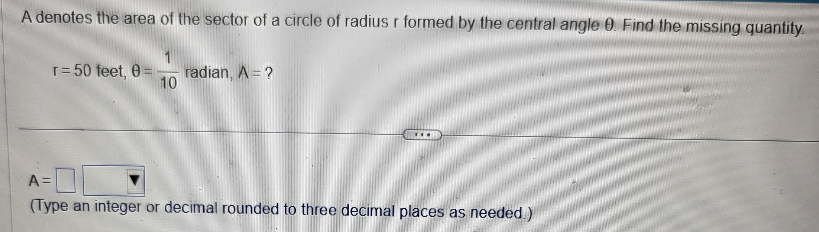 Solved Find the length s and area A. The length of the arc | Chegg.com