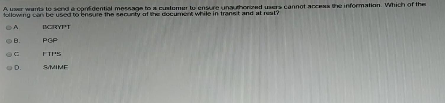 Solved Which of the following could an attacker use to | Chegg.com