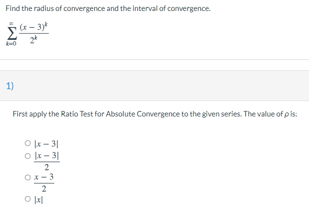 Solved Find the radius of convergence and the interval of | Chegg.com