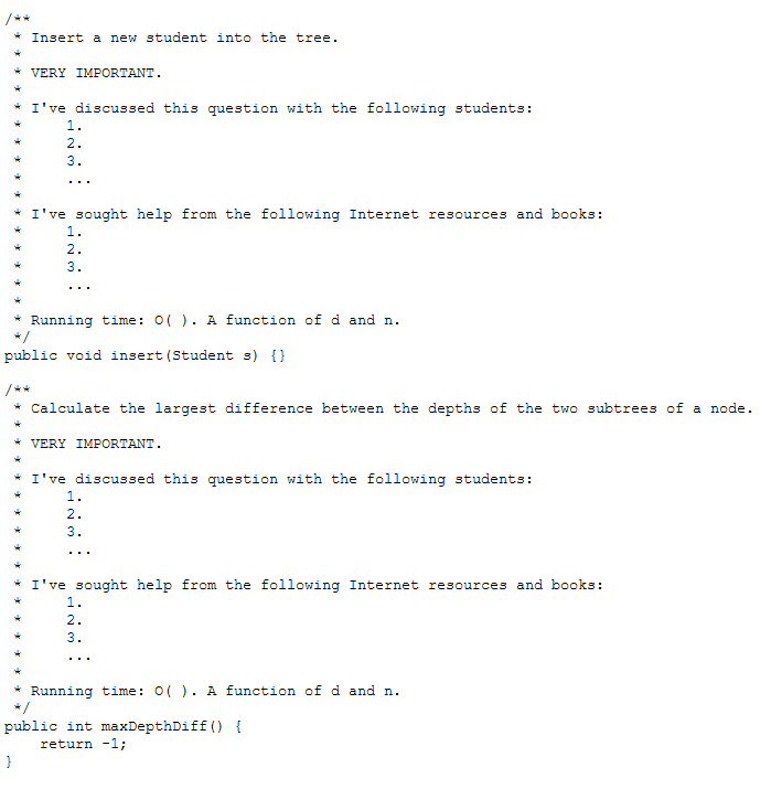 Solved 1. (100 points) Implement a binary search tree to | Chegg.com