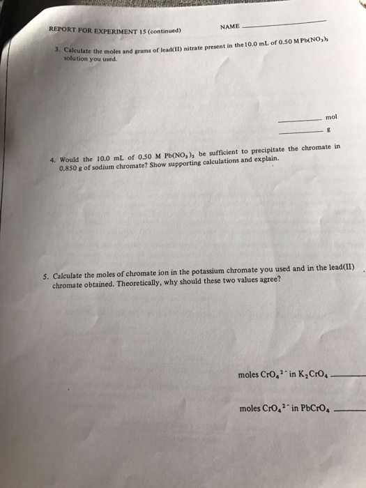 Solved SECTION REPORT FOR EXPERIMENT 15 ENT 15 INSTRUCTOR | Chegg.com