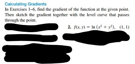 Solved Calculating Gradients In Exercises 1-6, find the | Chegg.com