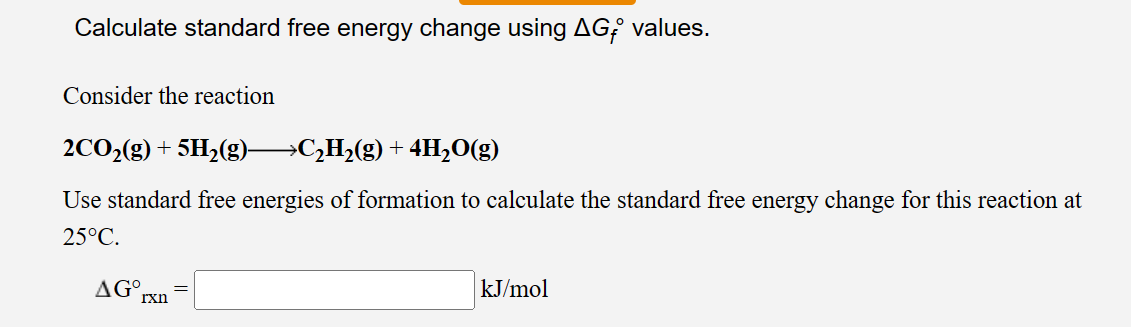 Solved Calculate standard free energy change using ΔGf∘ | Chegg.com