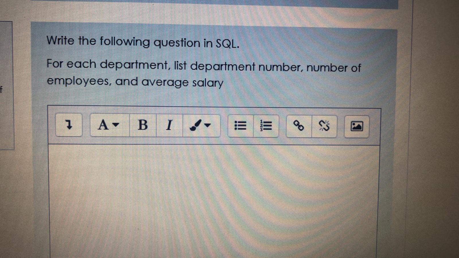 Solved CREATE TABLE employee (FName varchar(15) NOT NULL, | Chegg.com