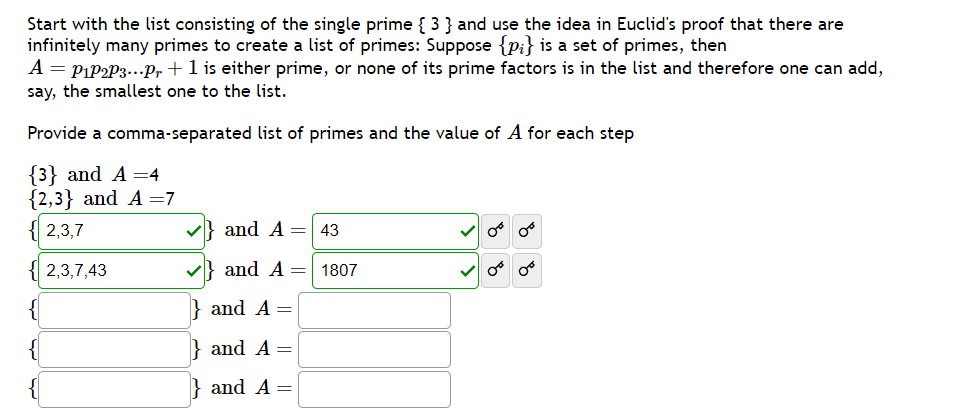 Solved Start with the list consisting of the single prime | Chegg.com