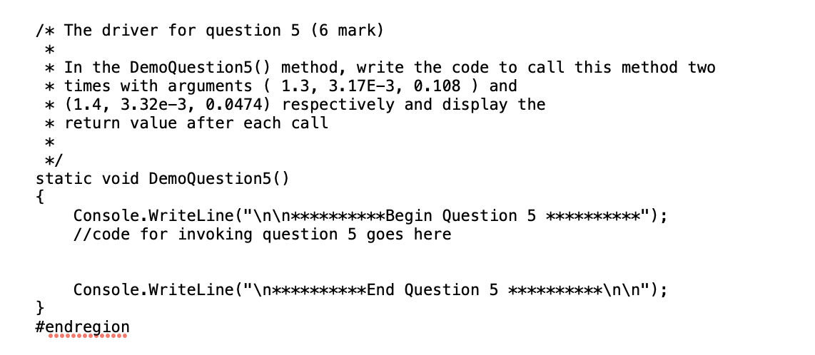 Solved \#region Question 5 - 16 marks /* Question 5 ( 10 | Chegg.com Solved \#region Question 5 - 16 marks /* Question 5 ( 10 | Chegg.com