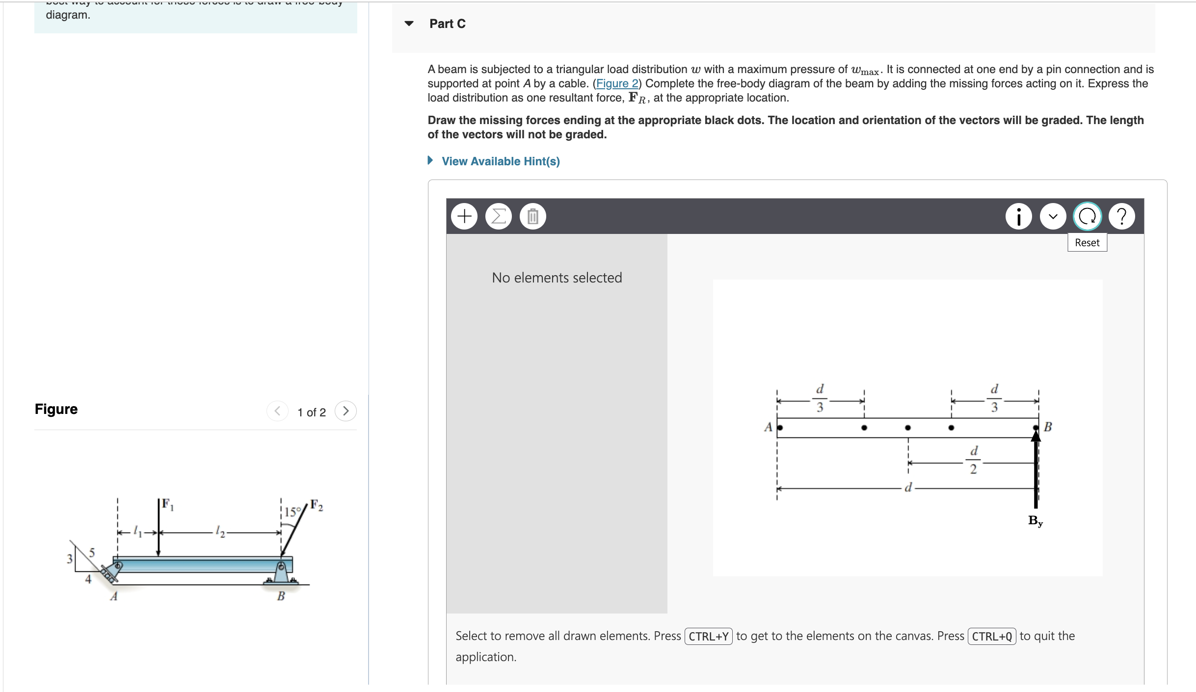 Solved diagram. Part C A beam is subjected to a triangular | Chegg.com