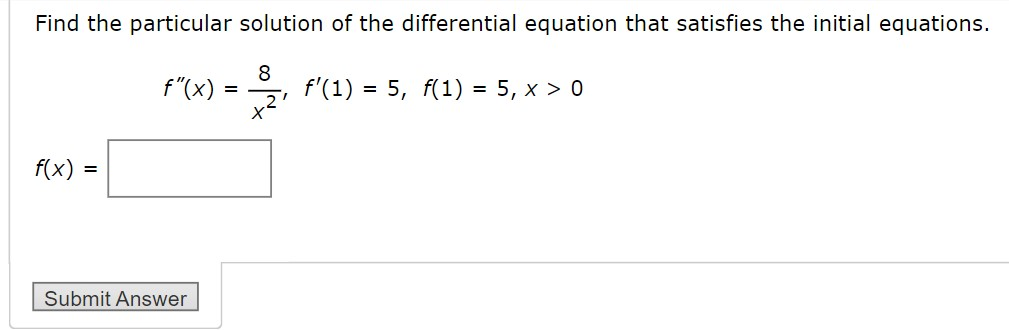 Solved Find the particular solution of the differential | Chegg.com