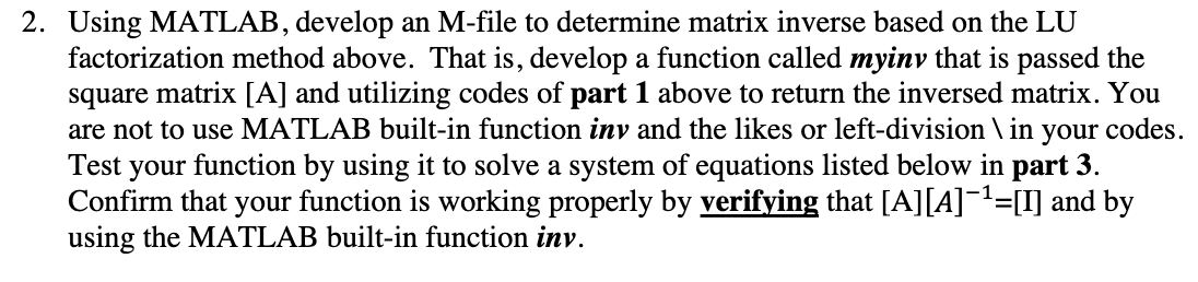 Solved 2 Using Matlab Develop An M File To Determine 
