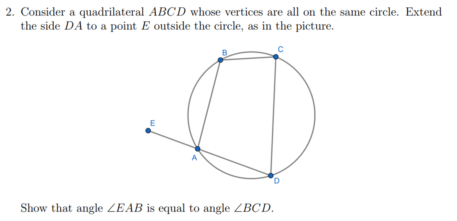 Solved 2. Consider a quadrilateral ABCD whose vertices are | Chegg.com