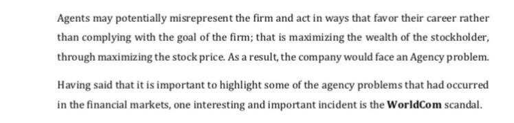 Solved Agents may potentially misrepresent the firm and act | Chegg.com