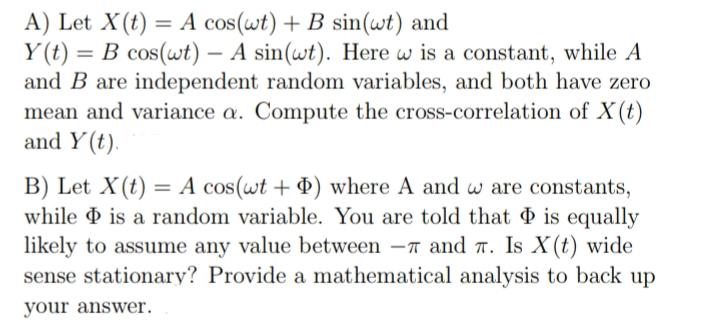 Solved Provide a complete solution to each of part A | Chegg.com