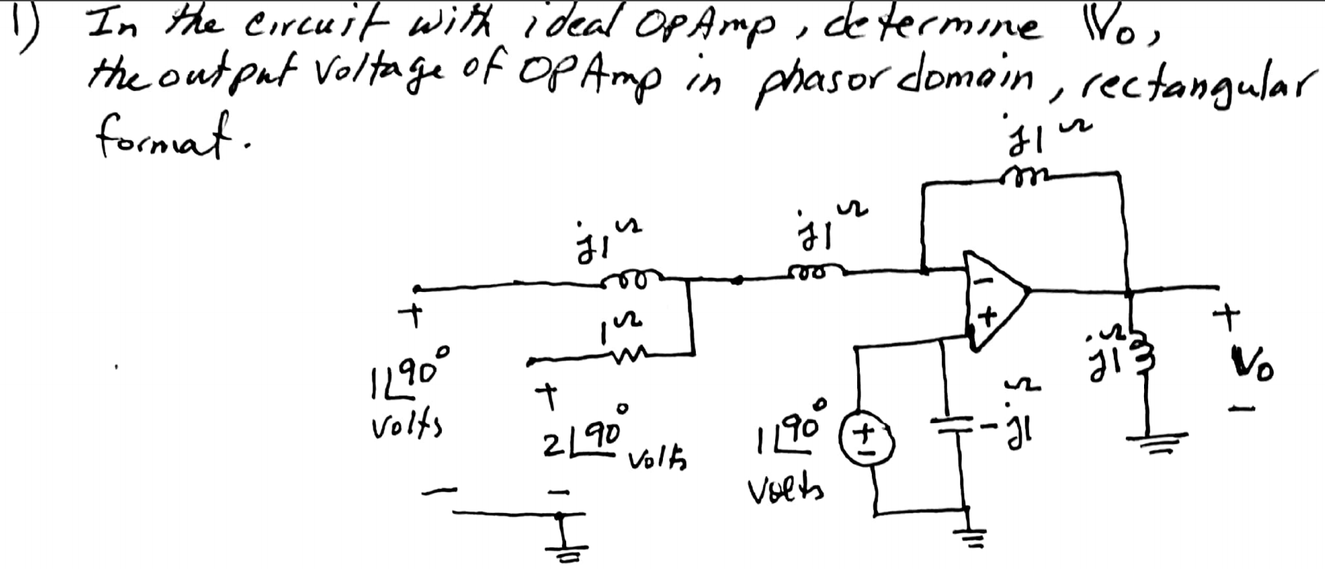 Solved In the circuit with ideal Op Amp , determine Vo the | Chegg.com