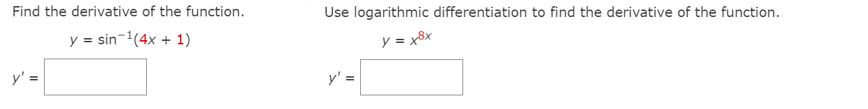 Solved Find the derivative of the function. Use logarithmic | Chegg.com