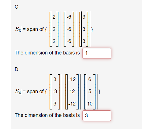 Solved Find a basis of each subspace given by deleting | Chegg.com