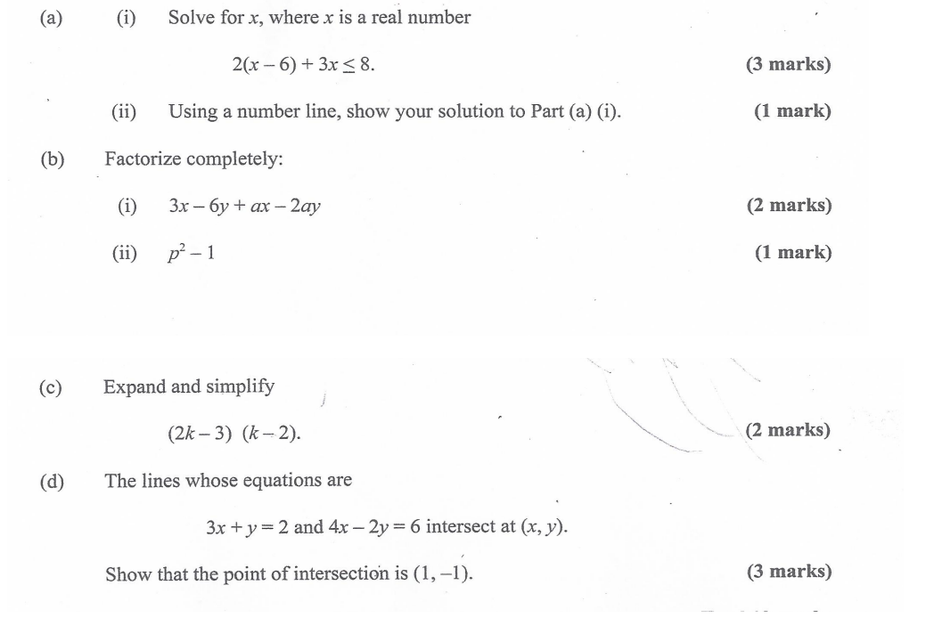 Solved (a) (i) Solve for x, where x is a real number | Chegg.com