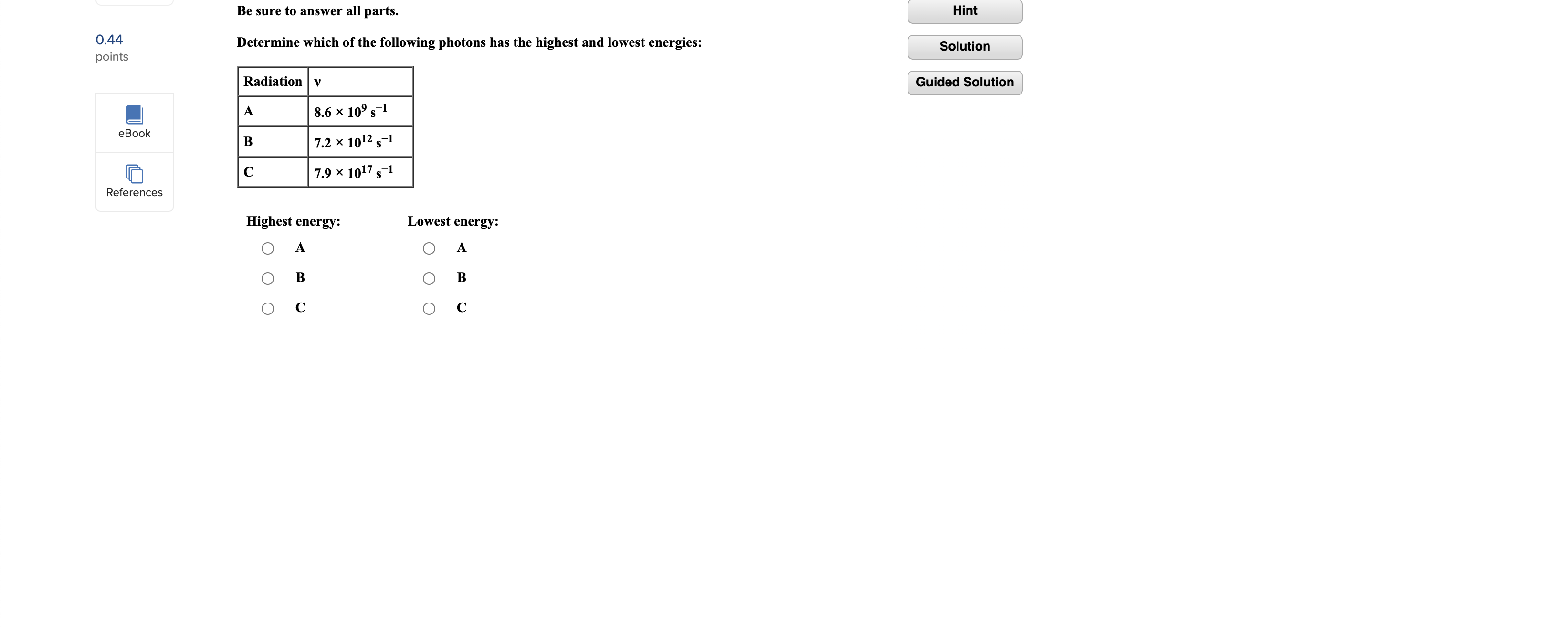 Solved Be sure to answer all parts. Determine which of the | Chegg.com